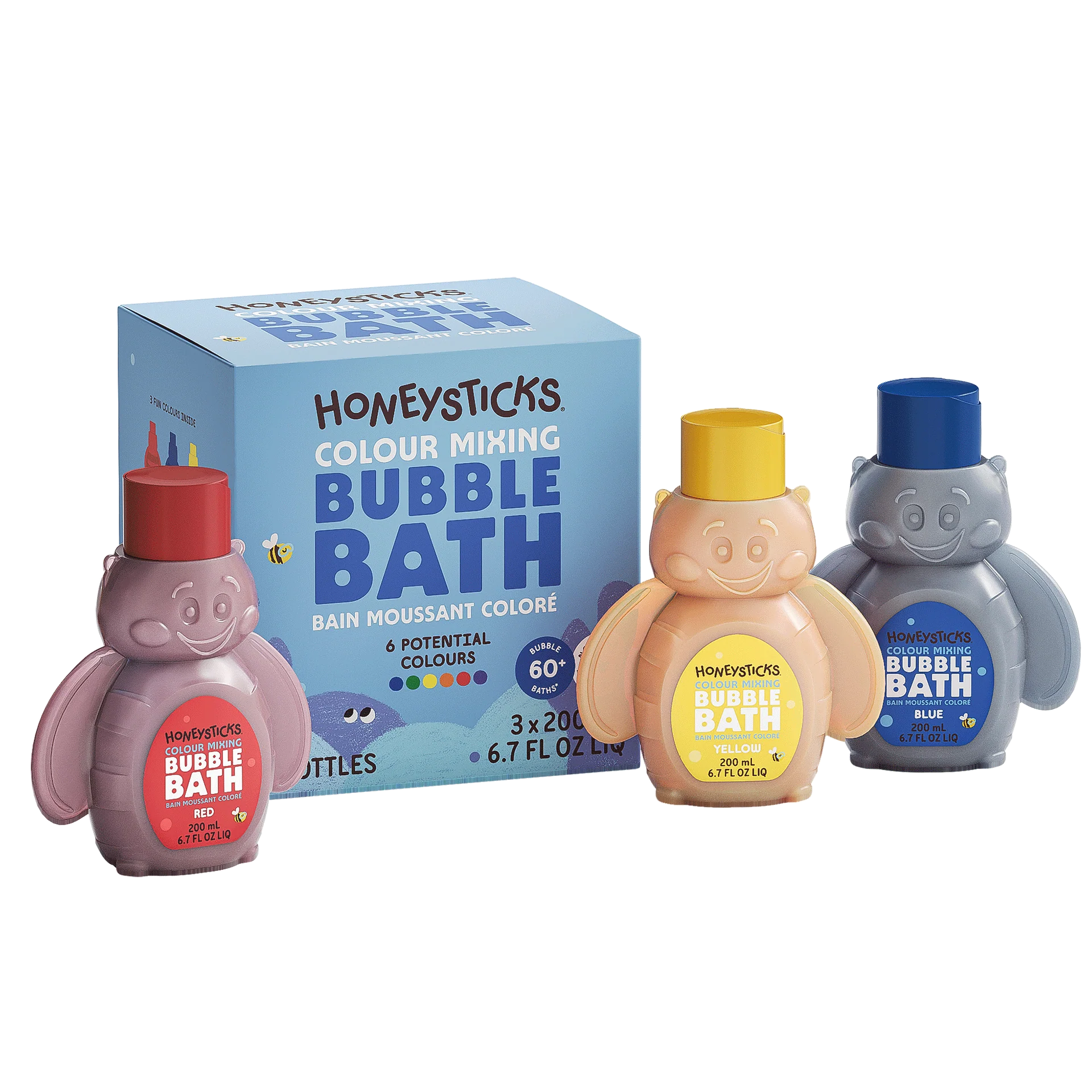 Honeysticks Bubble Bath Colour Mixing | 3 Pack