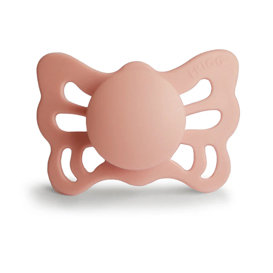 FRIGG Butterfly Anatomical Silicone Pacifier | Peach